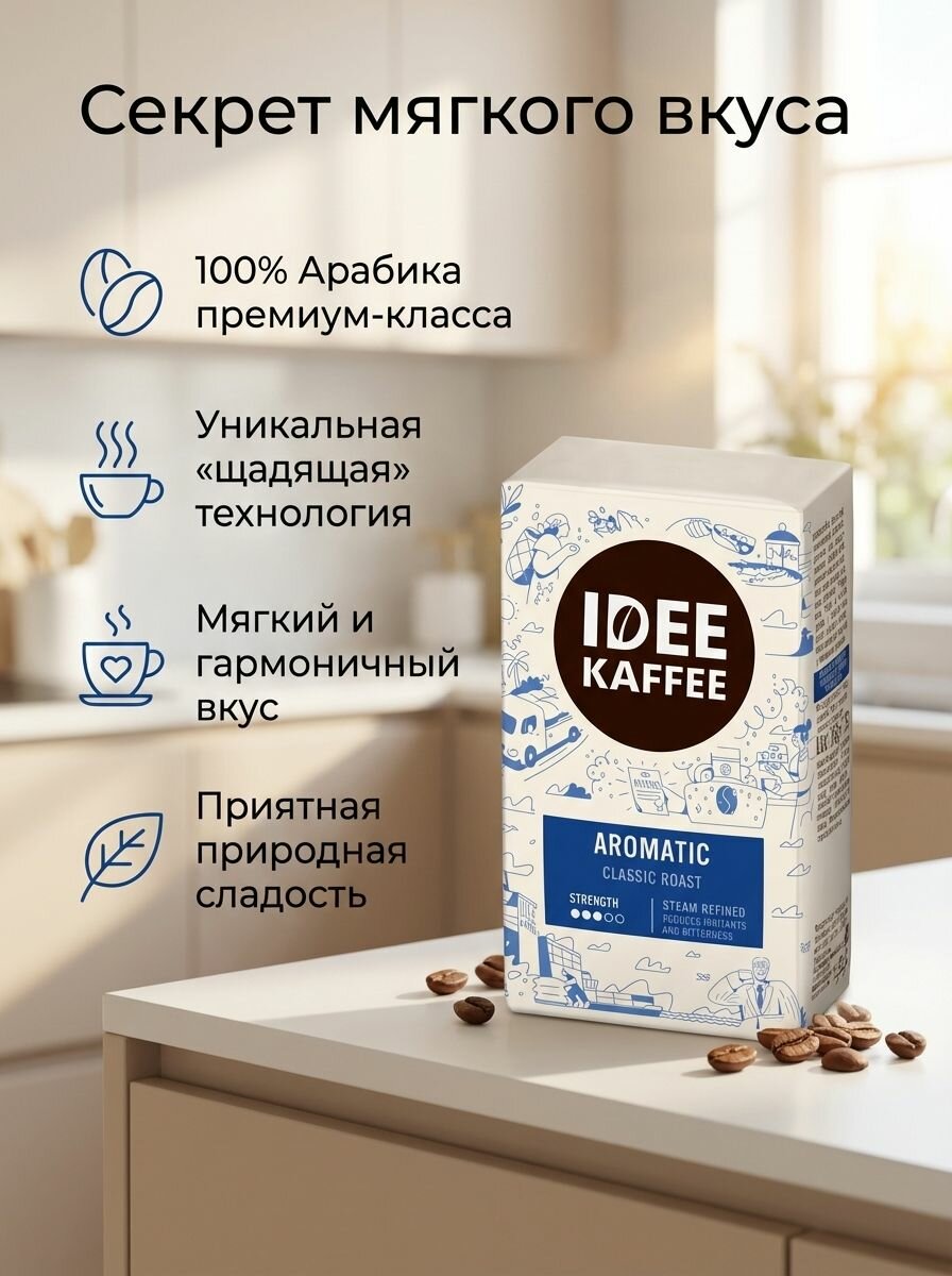Кофе молотый IDEE KAFFEE, 500 г