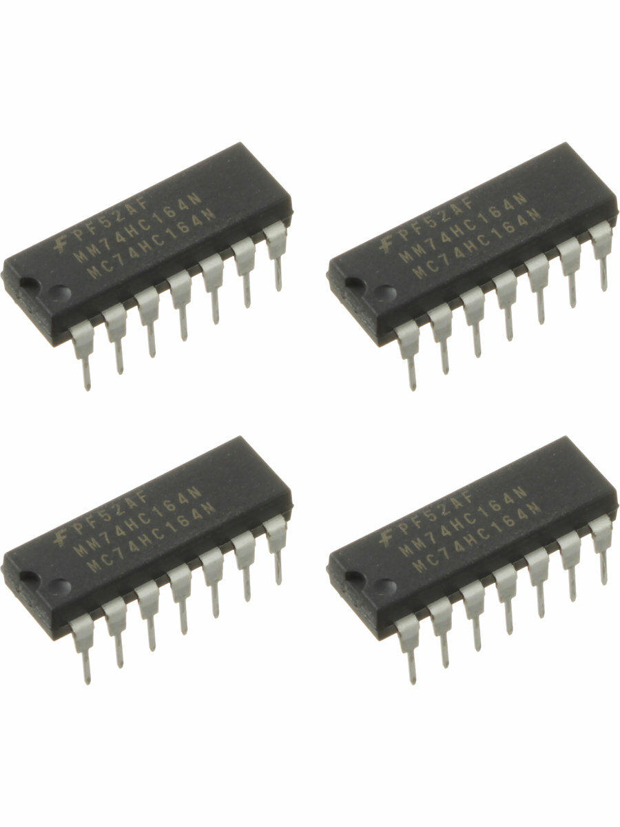 Микросхема MM74HC164N (ИР8) DIP14 Fairchild (упаковка 4шт)