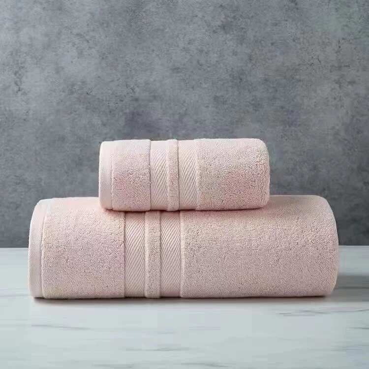 Набор Aster 2 шт: махровое полотенце и полотенце, розовый, 140x70 см, 100% хлопок
