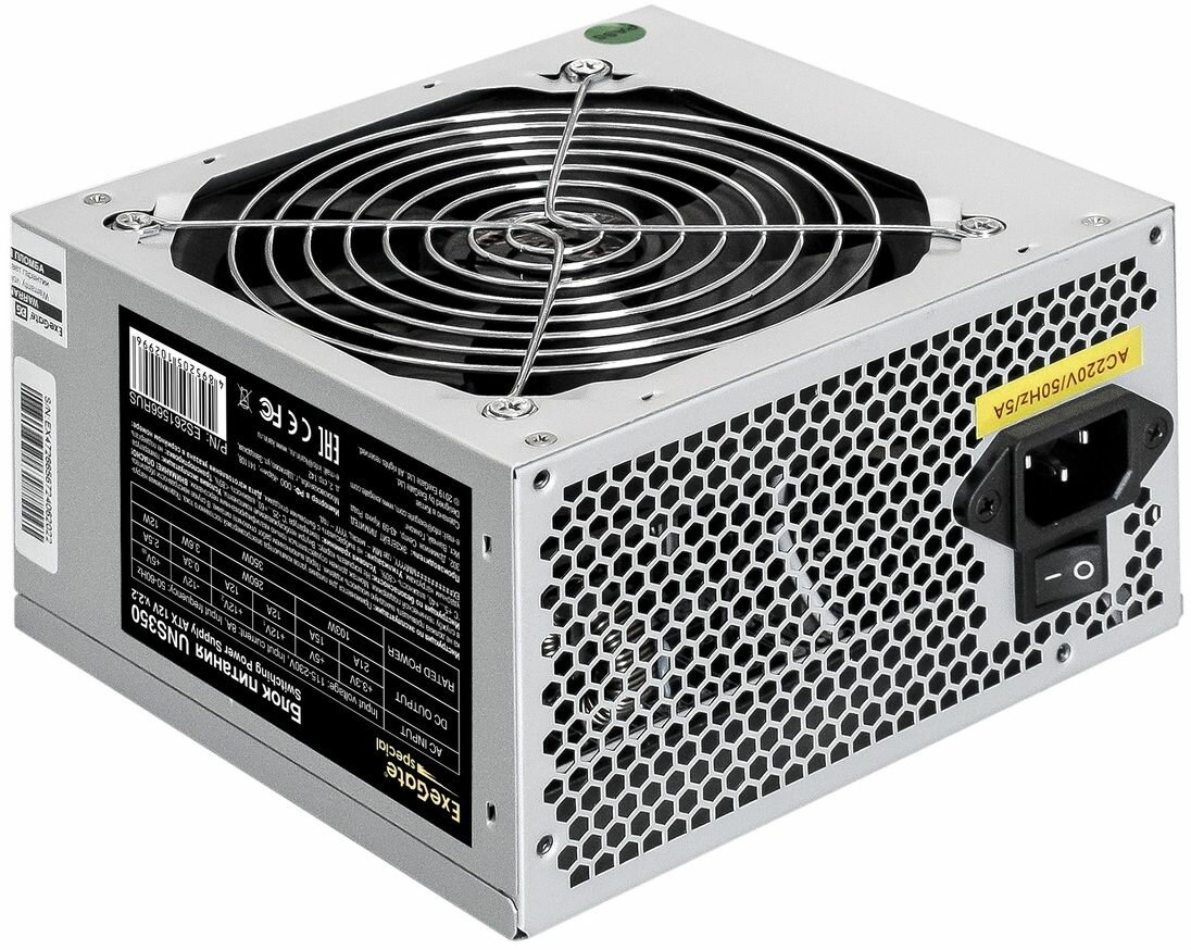 Блок питания компьютера ExeGate UNS350 ES261566RUS-PC