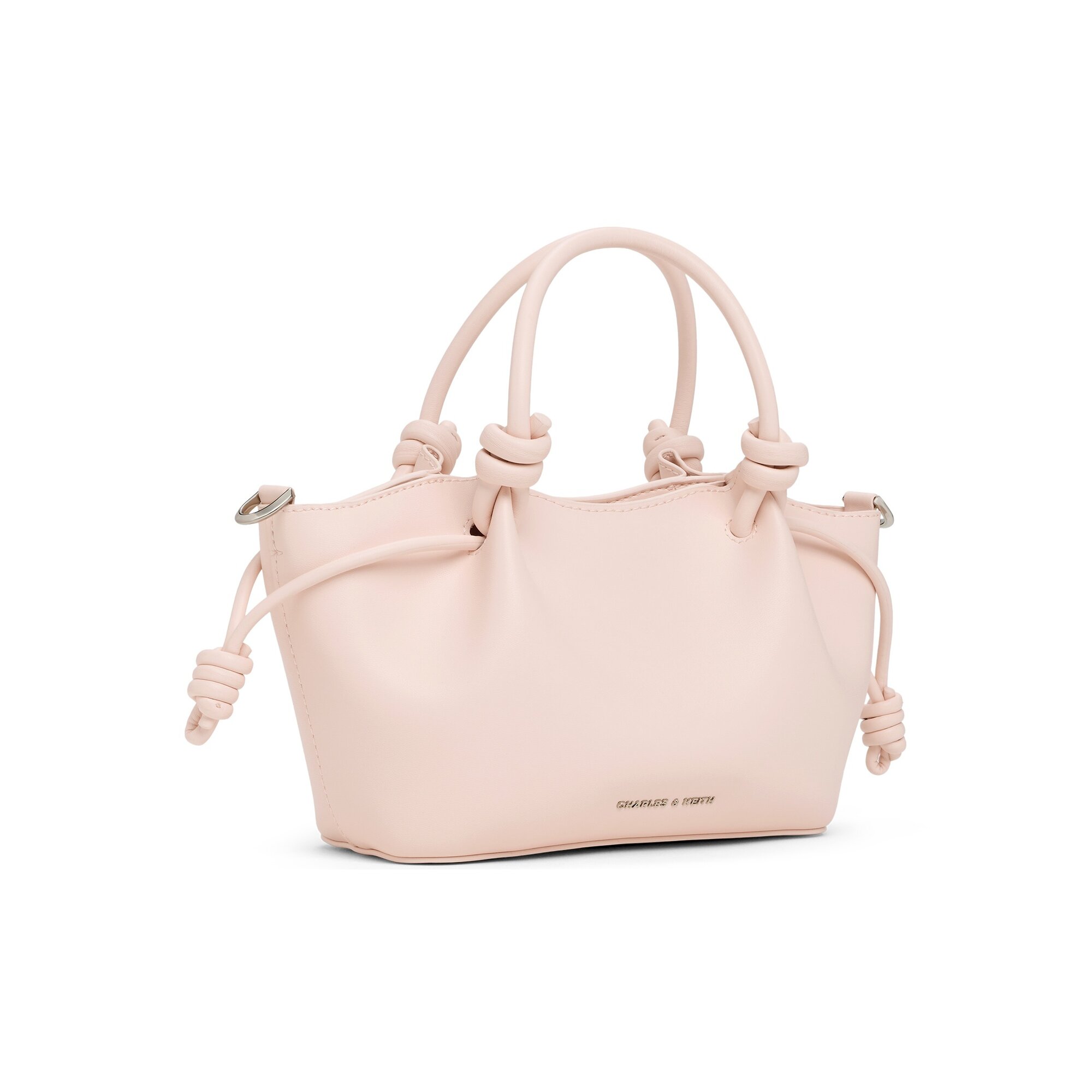Сумка CHARLES & KEITH, фактура рельефная, светло-розовый — фото 1