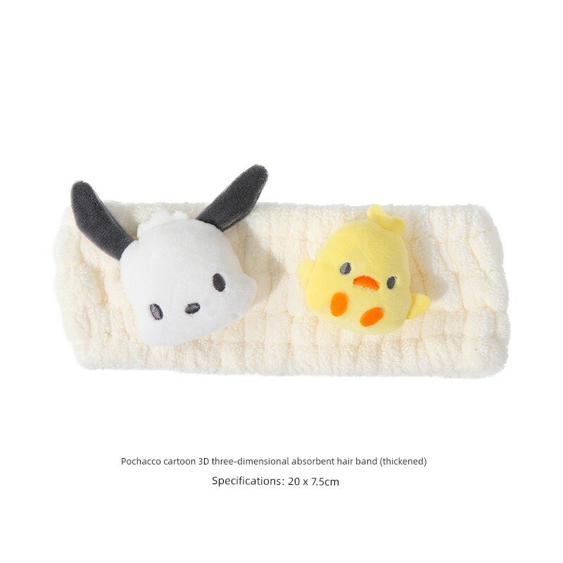 Резинка для волос Miniso Sanrio 3D, утолщенная, с милым дизайном My Melody, для женщин, для умывания и нанесения масок