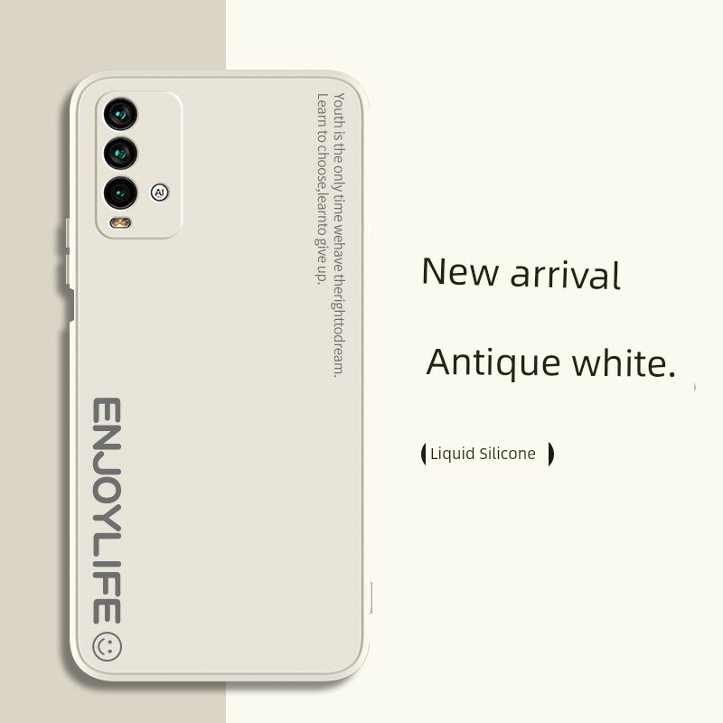 Чехол из силикона для Redmi Note 9 5G с полной защитой и амортизацией, античный белый