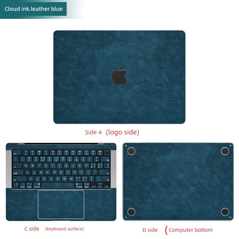 Защитная пленка для Apple MacBook Pro 14, кожаная наклейка для ноутбука M4/M3, полный комплект пленок для корпуса 2024