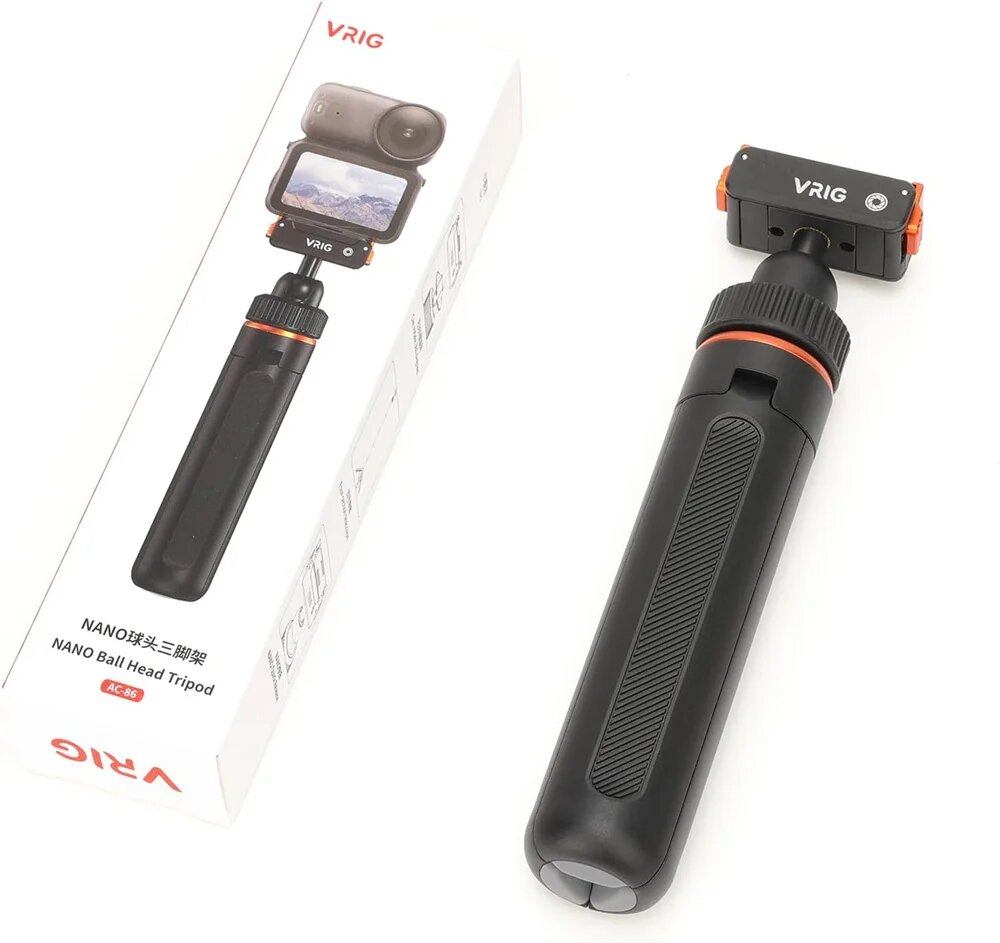 Магнитный штатив-монопод VRIG AC-86 для DJI Osmo Action 6/Nano Camera с быстрым креплением, ручной держатель для горизонтальн.