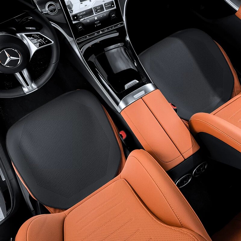 Мерседес С260L/Е300L/А200L/GLC300L Все-сезонный дышащий перфорированный нубук переднее сиденье пара чехлов