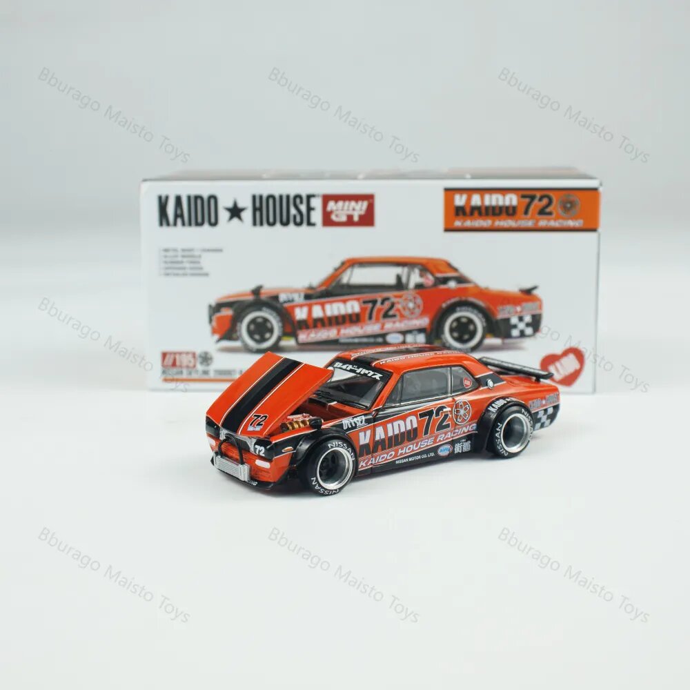 Kaido House + MINIGT 1:64 Nissan Skyline 2000GT-R KPGC10 Kaido Racing V1 China Edition отлитая под давлением модель гоночного автомобиля Игрушки