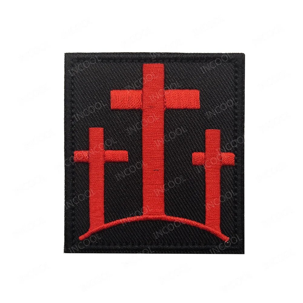 Нашивка крест христианский, цвет 38, 6.5x5.7 см