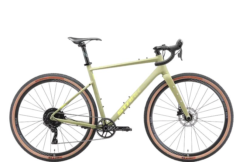 Велосипед Stark GRL 700.5 D 2025 хаки матовый/лимонный M/56"