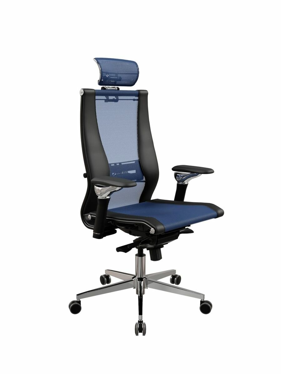 Кресло офисное Samurai AERO Black SKY 6D\хромированное пятилучие
