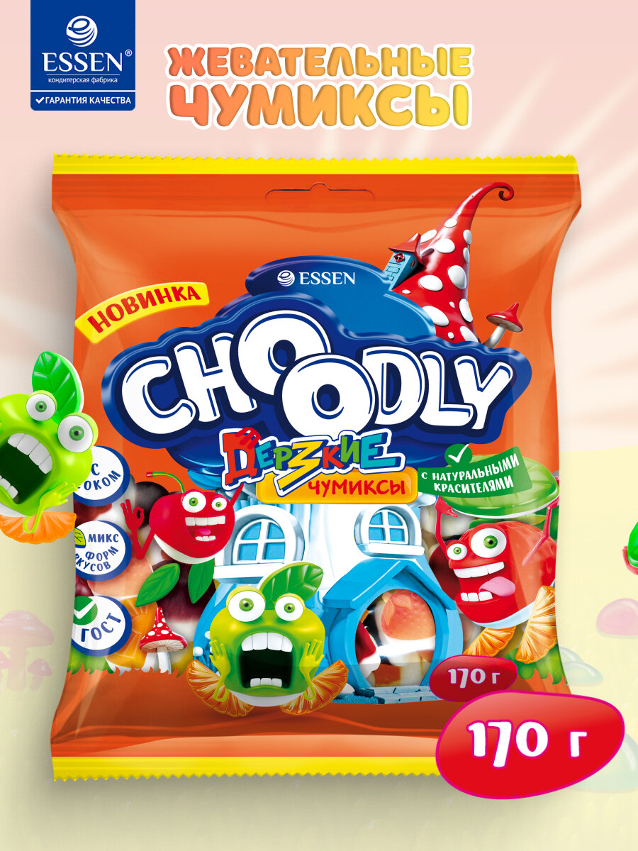 Мармелад жевательный CHOODLY Дерзкие Чумиксы, пакет 170 грамм