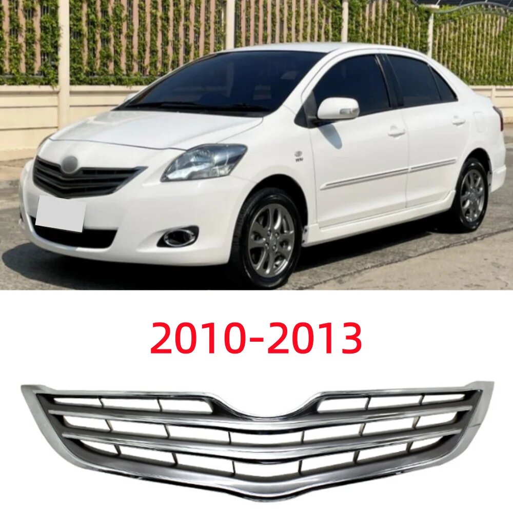 Решетка радиатора Toyota Vios 2010-2013, серебристая