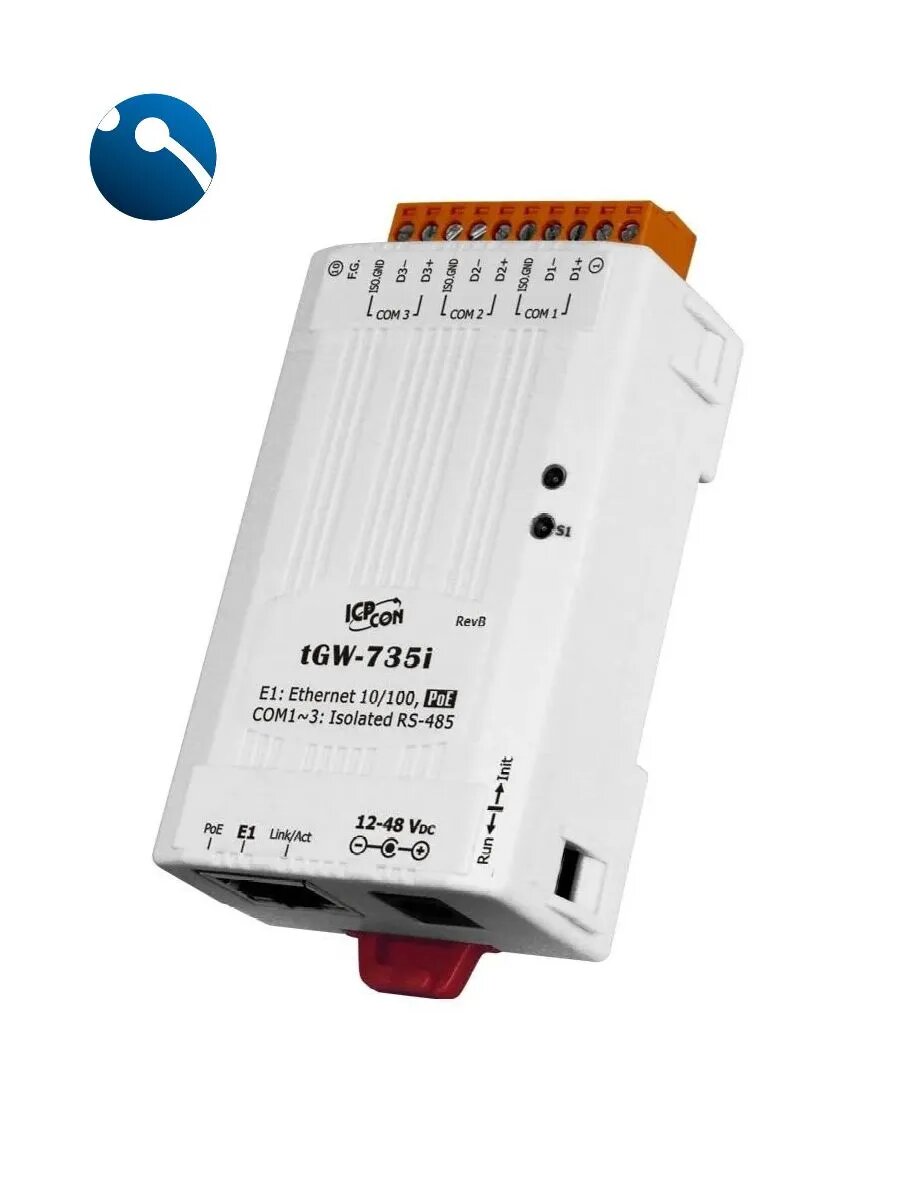 Преобразователь ICPDAS tGW-735i CR 3-портовый с изоляцией