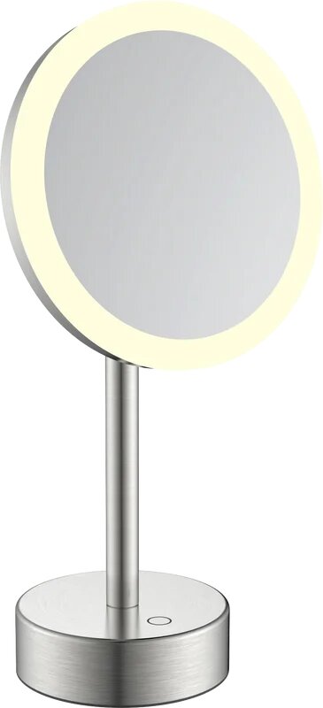 Косметическое зеркало Java S-M551L настольное, с увеличением 5х, LED подсветка, цвет сатин
