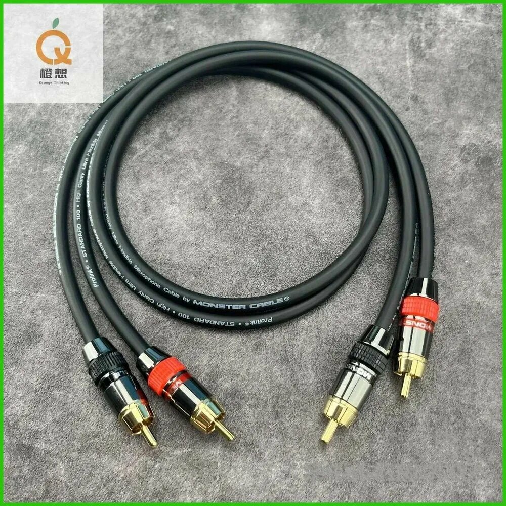 Аудиокабель RCA/RCA, 0.5 м, черный