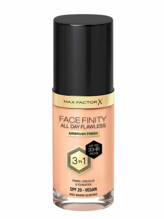 Тональная основа Facefinity All Day 3in1 N45 warm almond
