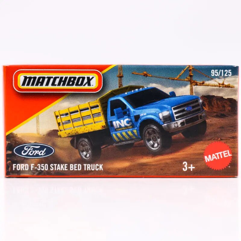 Matchbox Ford F-350 Stake Bed Truck, синий, 95/125