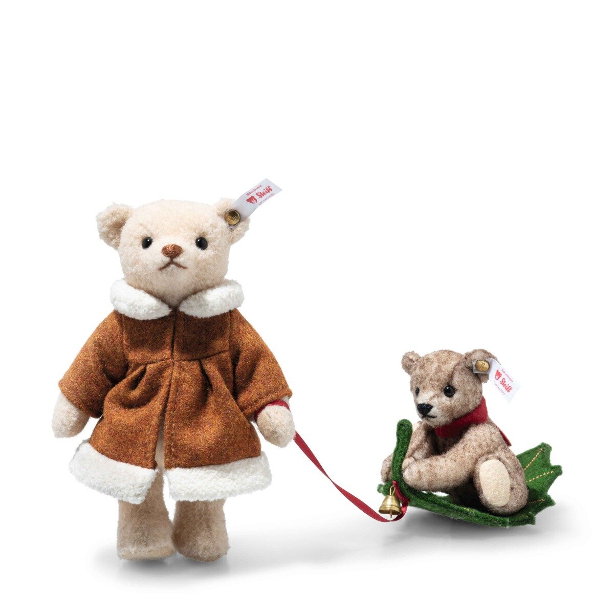 Мягкая игрушка Steiff Mama Teddy bear with child on Holly Express (Штайф Мама мишка Тедди с ребенком на Холли Экспресс, 16 см)