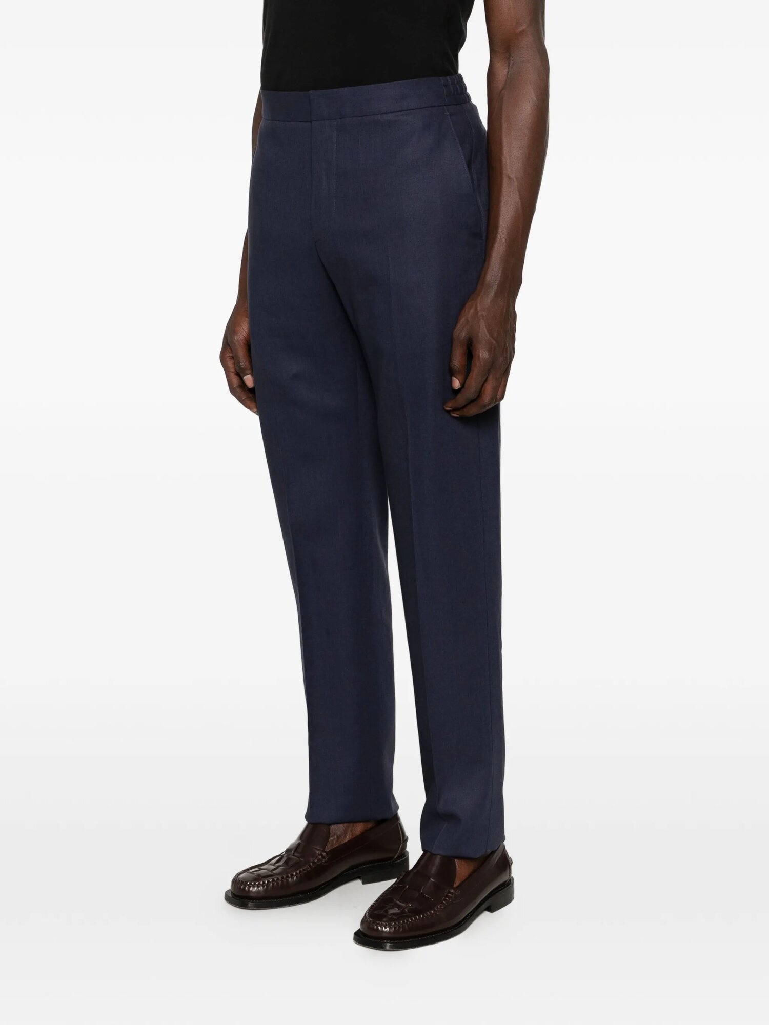 Брюки Ermenegildo Zegna Pressed-crease tailored trousers, размер 52, синий — фото 1