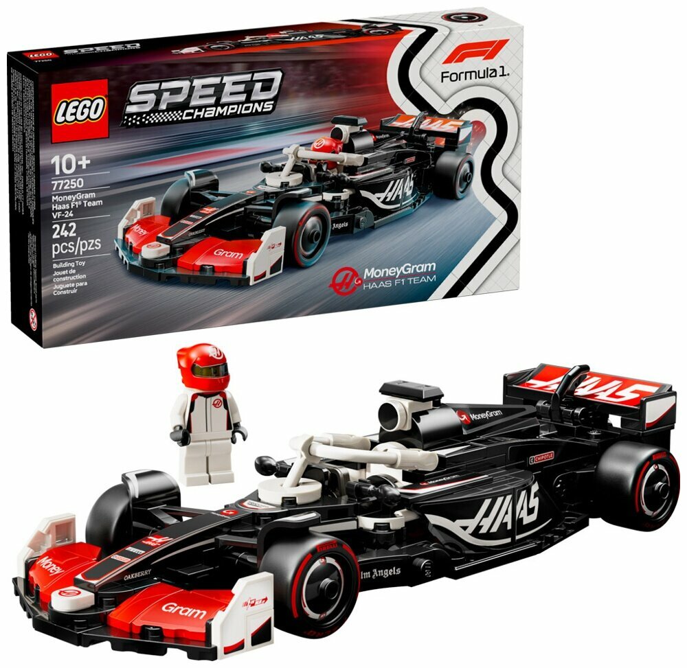 Конструктор Lego Speed Champions Гоночный автомобиль MoneyGram Haas F1 Team VF-244 (77250)