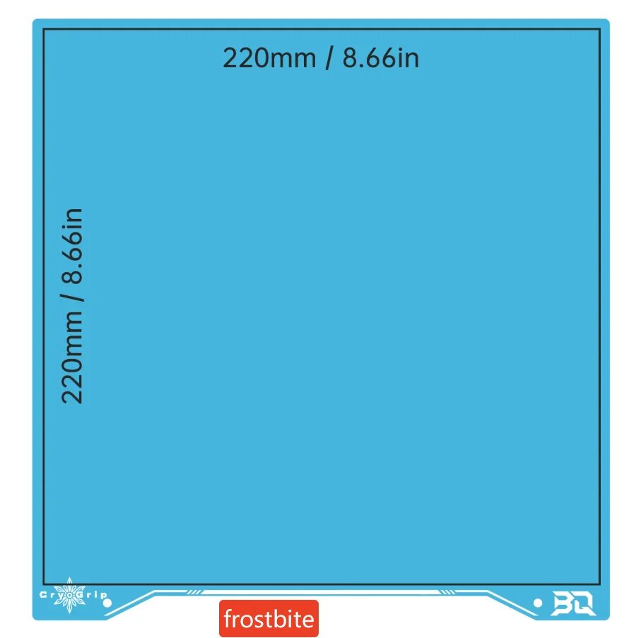 BIQU CryoGrip Pro Frostbite, 220x220mm, Ender3 AD5MM