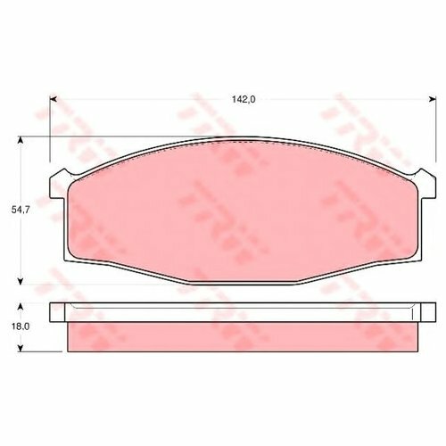 Комплект передних тормозных колодок TRW GDB3117 для Nissan ATLAS, CABSTAR F22 H40, CABSTAR F23 H41 H42