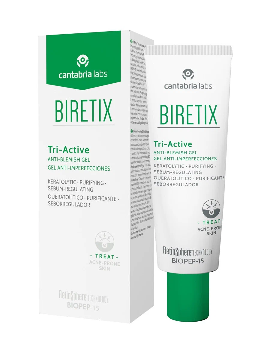 Biretix Гель три-актив для кожи с акне Tri-Active Anti-Blemish Gel, 50 мл
