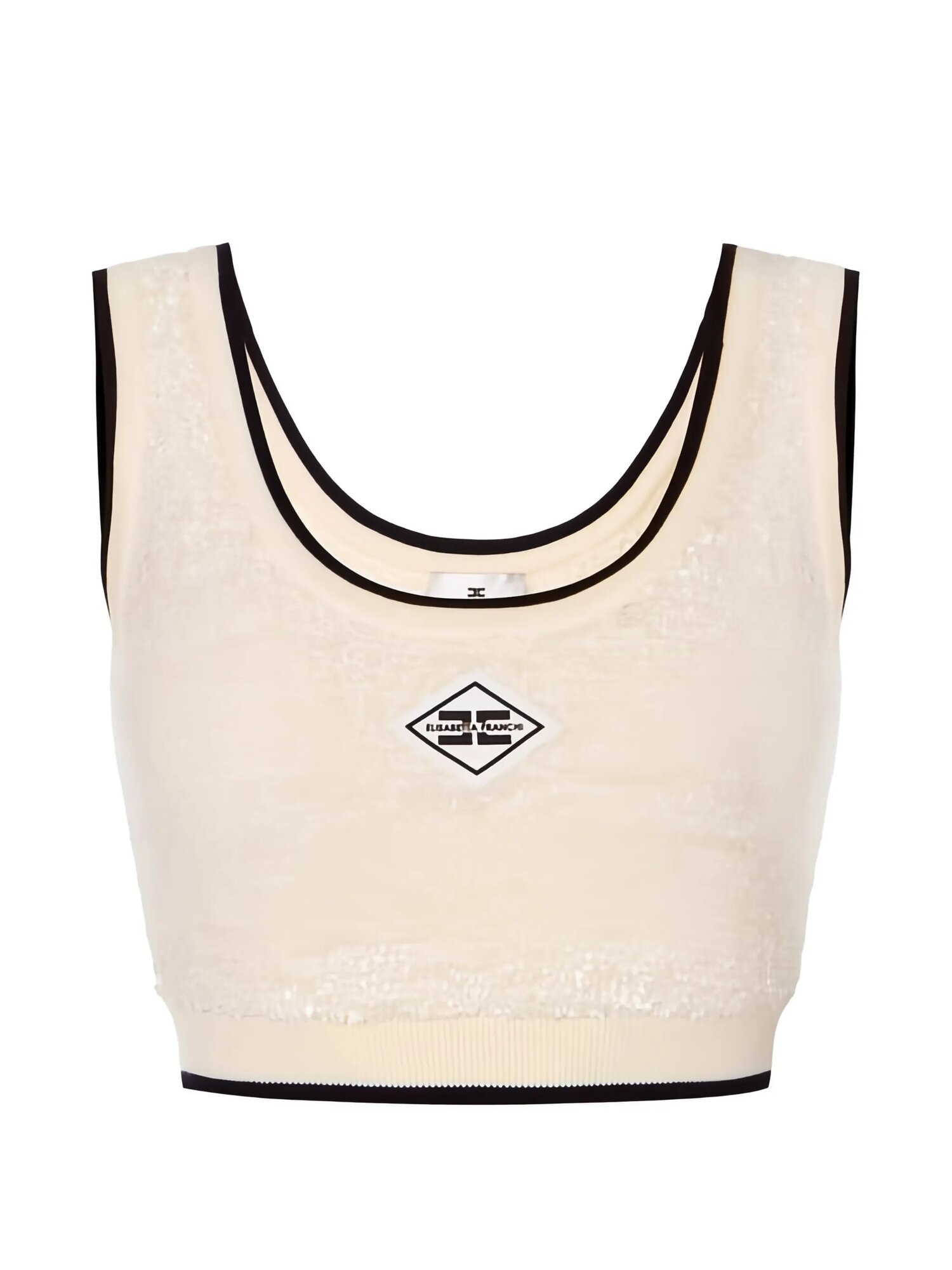 Топ Bouclé chenille crop top