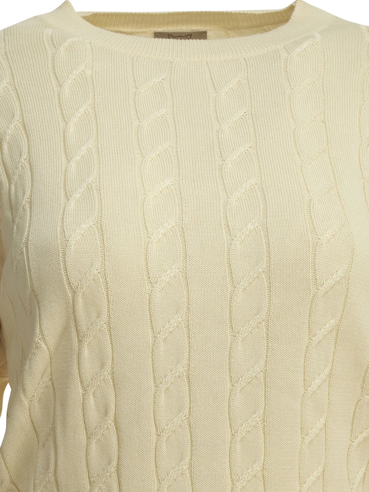 Свитер RAKKI Cable-knit short-sleeve sweater, размер 44, , разноцветный — фото 1