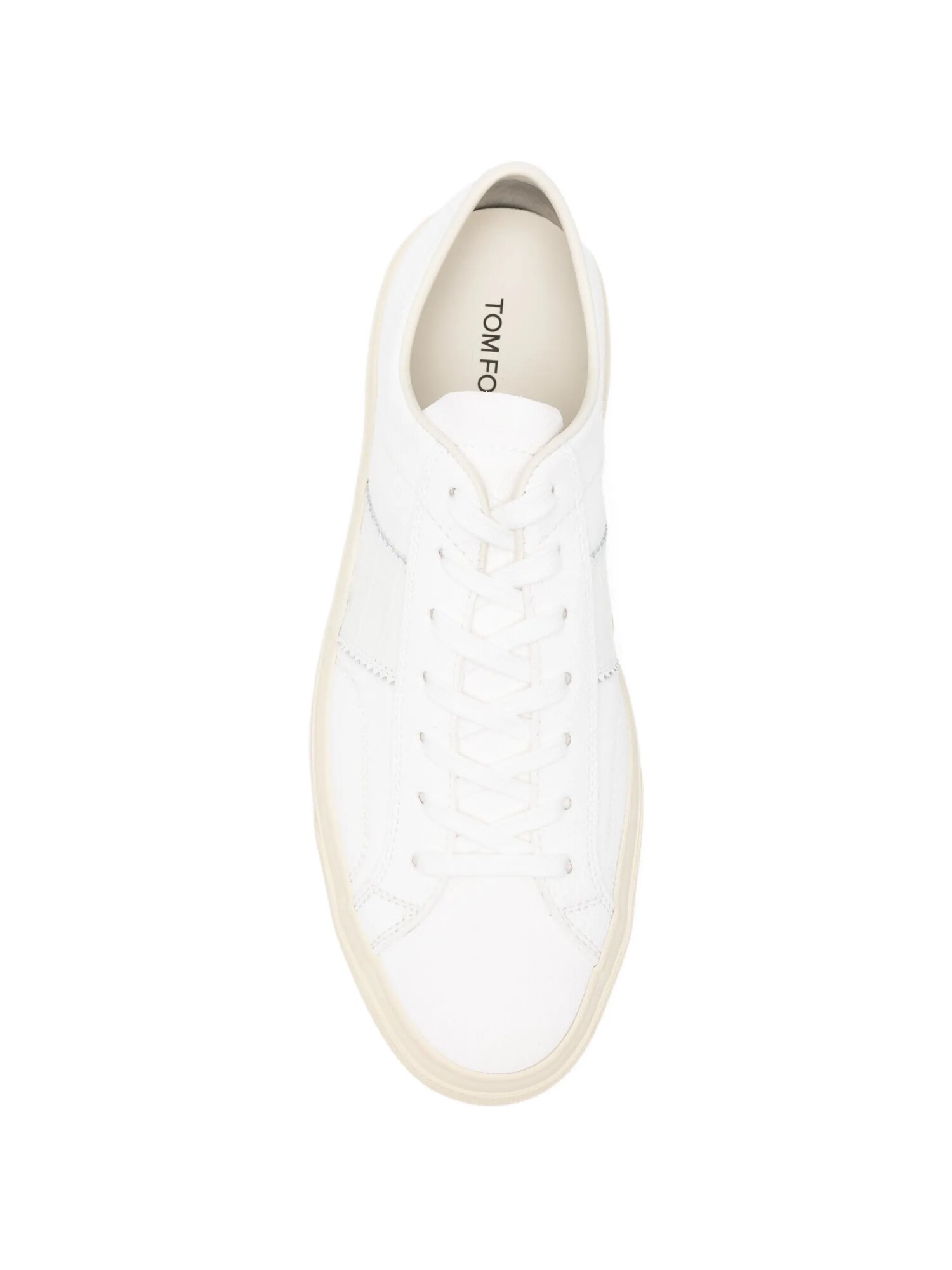 Кроссовки Tom Ford Lace-up sneakers, размер 45, бежевый/белый — фото 1