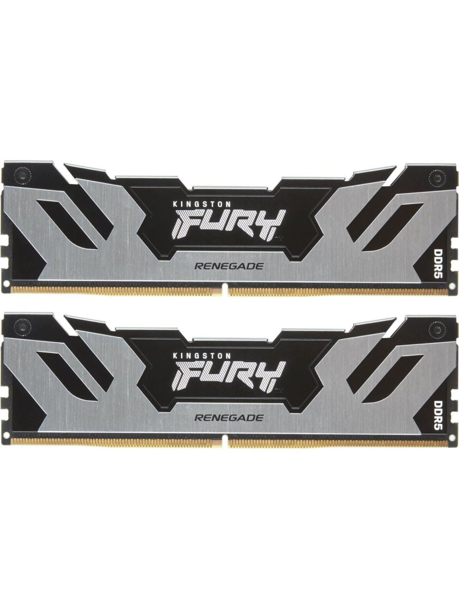 Память DDR5 2x48GB 6000MHz Kingston KF560C32RSK2-96 Fury Renegade Silver RTL Gaming PC5-48000 CL32 DIMM 288-pin 1.35В single rank с радиатором RTL