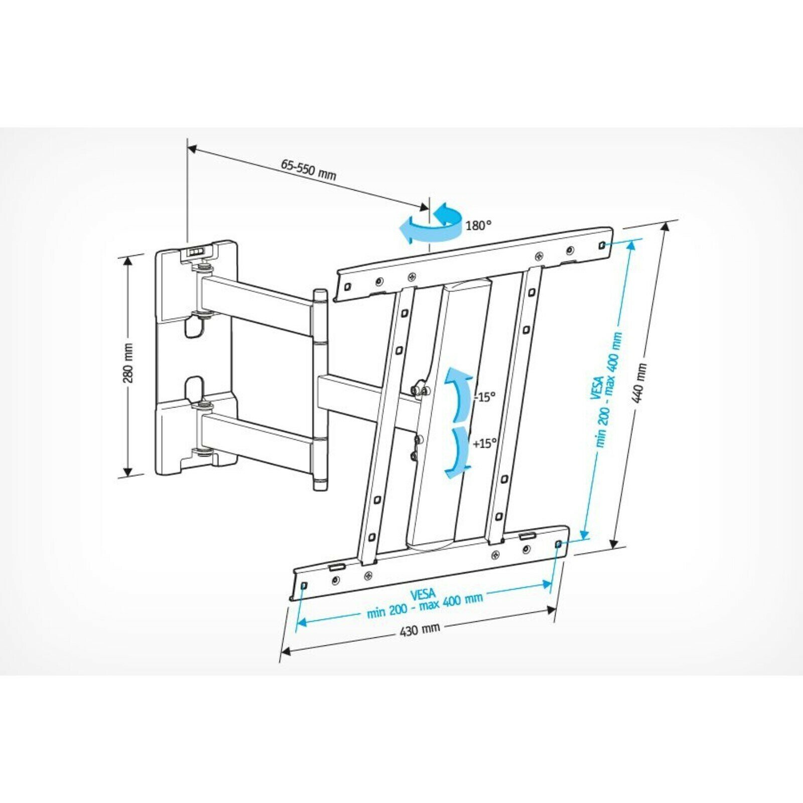 Кронштейн для Holder телевизора LCD-SU4601-B черный 26"-50"