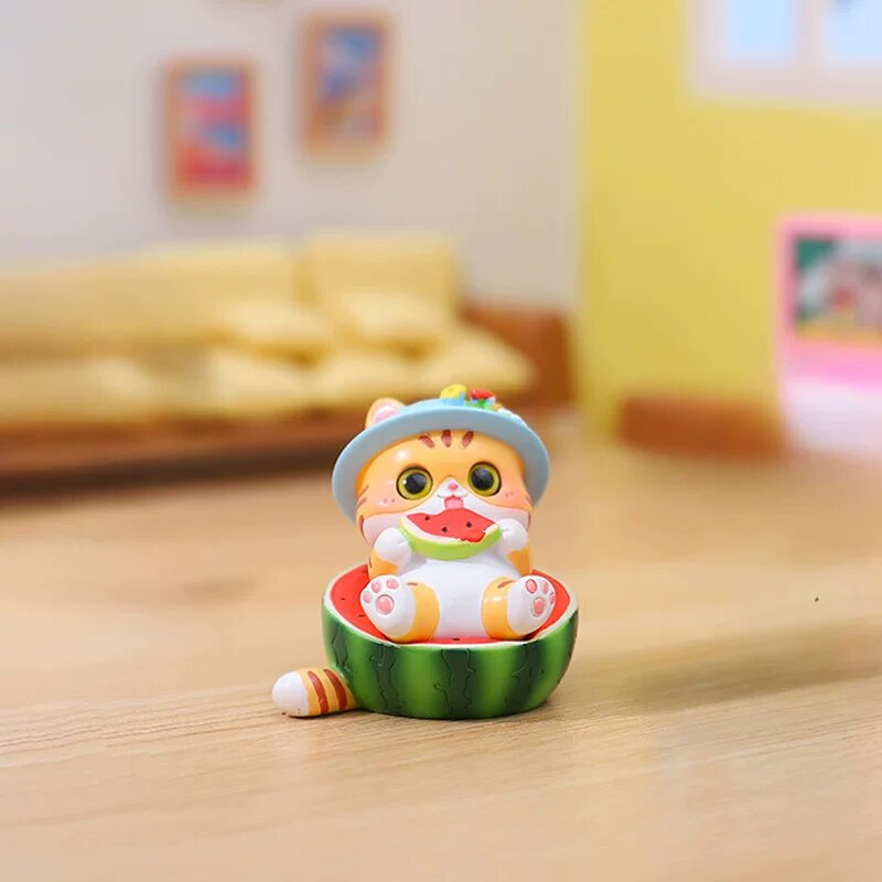 Фигурка-сюрприз Open-box Greedy Meow Meow Sauce Paradise: Милый котик-украшение для рабочего стола, спальни, кукла,