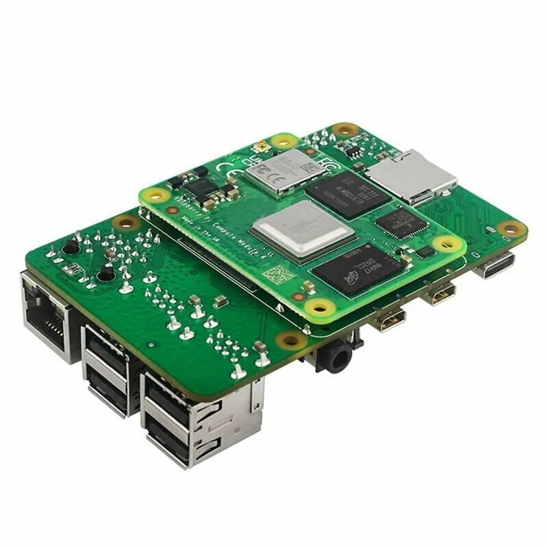 Плата адаптера CM4 - PI4B для Raspberry Pie. Модуль CM4 - 4B. Плата расширения с 4 портами USB2.0 RJ45 Ethernet.
