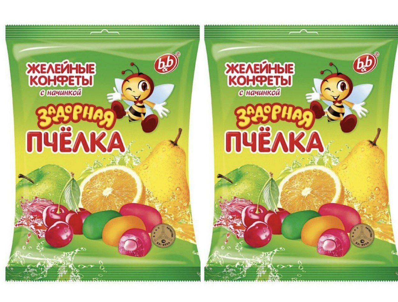 Желейные конфеты с начинкой "Задорная пчелка" ассорти