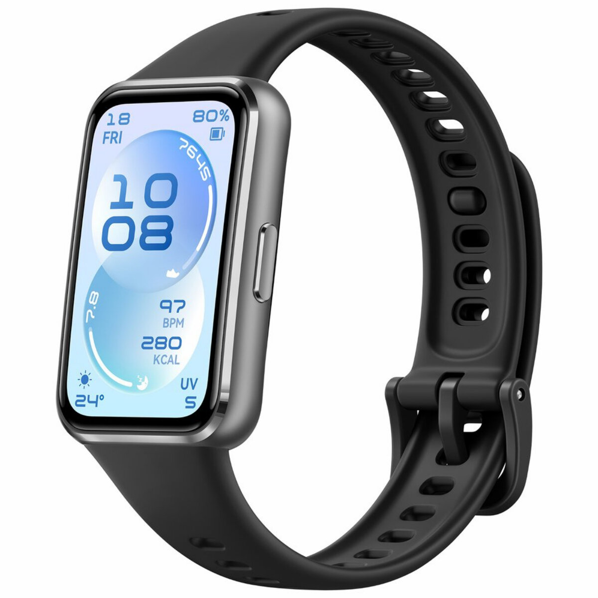 Фитнес-браслет Huawei BAND 11 BLACK POLYMER 55020GVF черный, Bluetooth (55020GVF)
