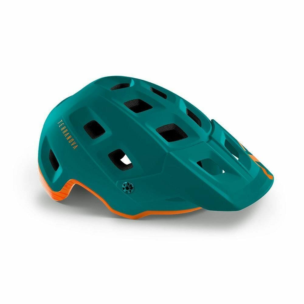 DECATHLON шлем защитный MET Terranova, зеленый, оранжевый, размер S