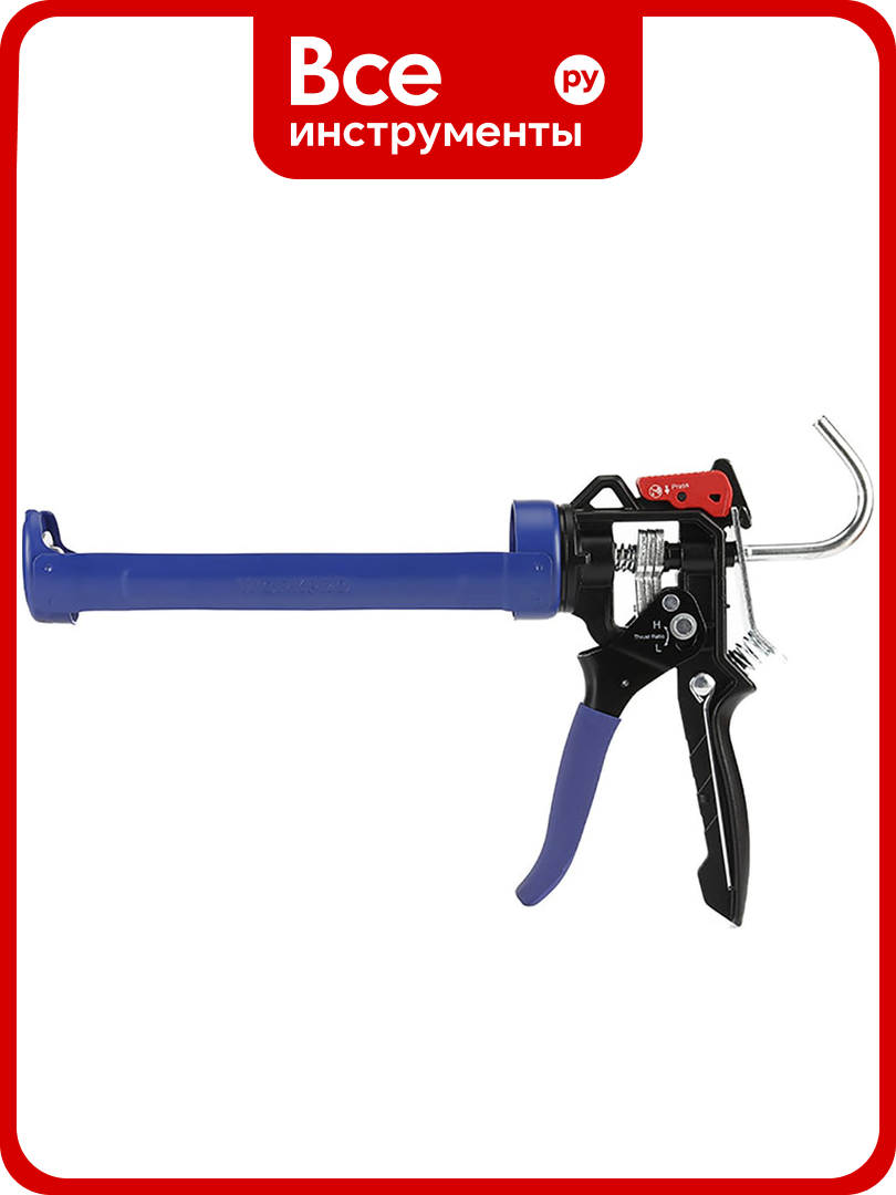 Пистолет для герметика для тяжелых работ WORKPRO 230 мм WP224001, стекла,