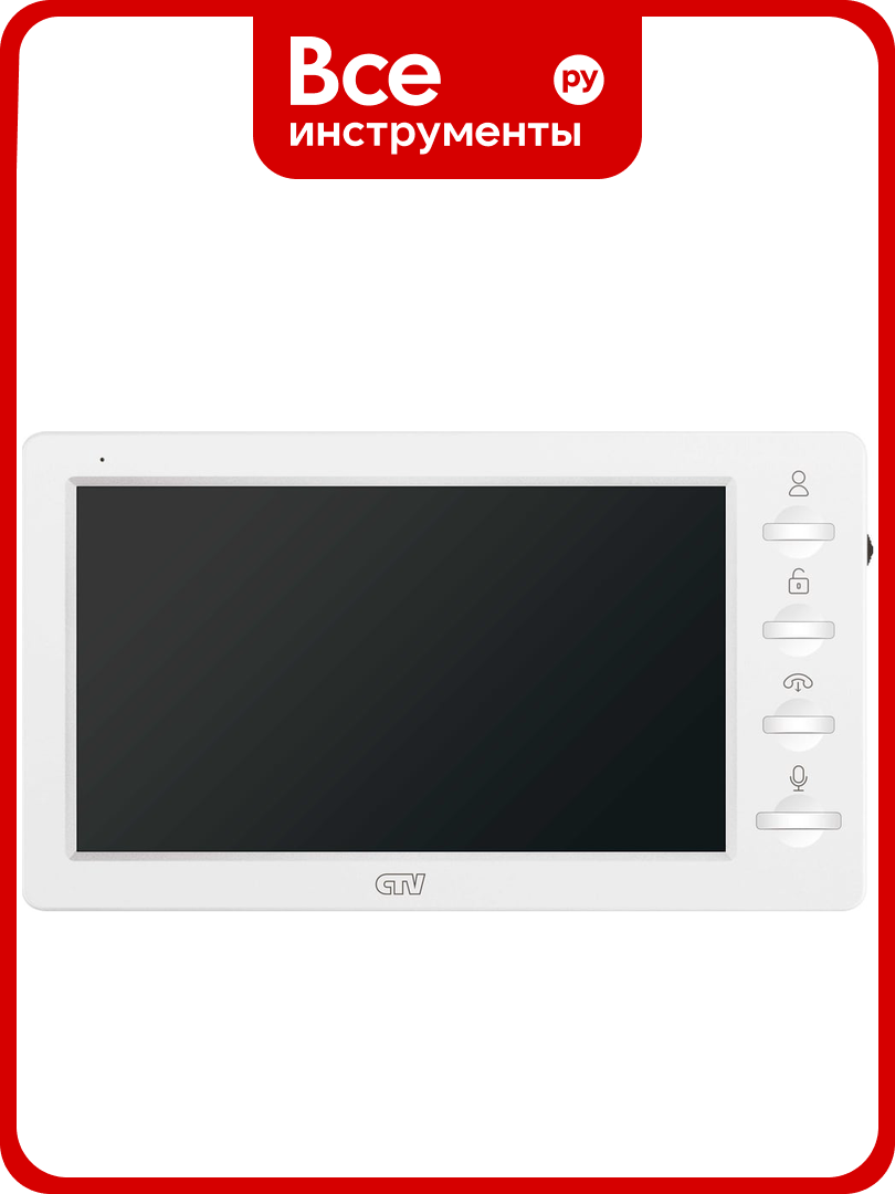 Монитор видеодомофона CTV M3702 Gamma W, формата AHD с IPS экраном 7, со встроенным источником питания, белый