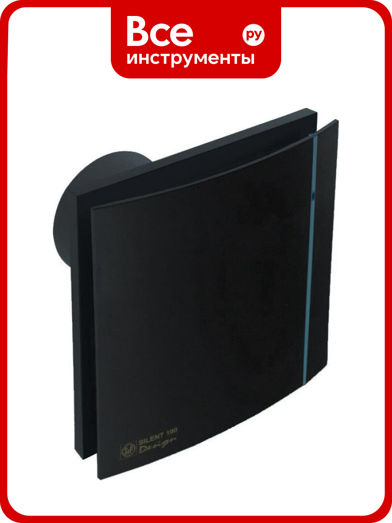 Вентилятор Soler&Palau Silent-100 crz matt black design-4c 03-0103-315, 100 мм, пластик
