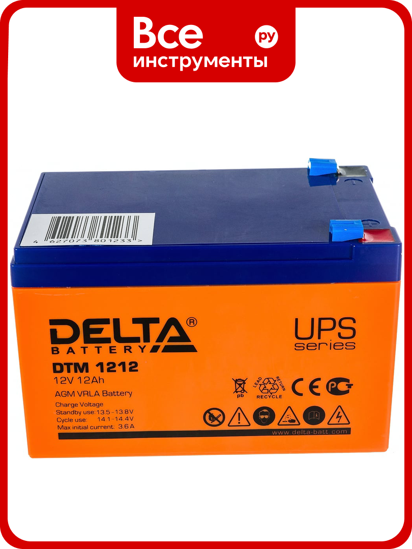 Батарея аккумуляторная Delta DTM 1212