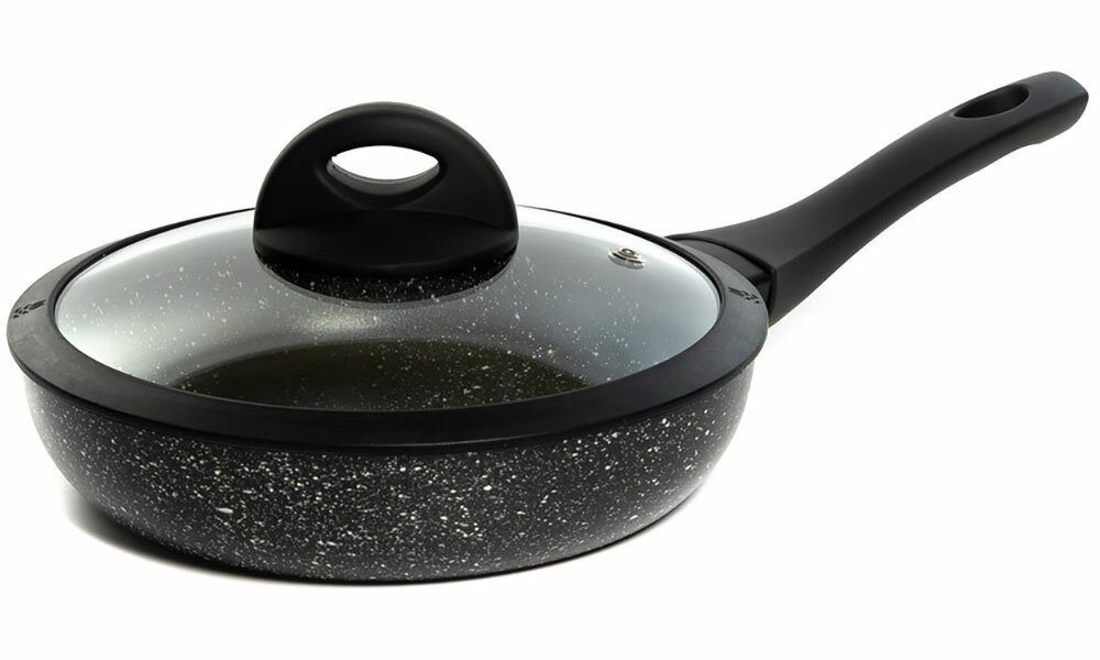 Сковорода Scovo Hi-Black 24 см со стеклянной крышкой (HB-009)