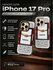 Чехол на iPhone 17 Pro, силикон, ударопрочный, с принтом, белый