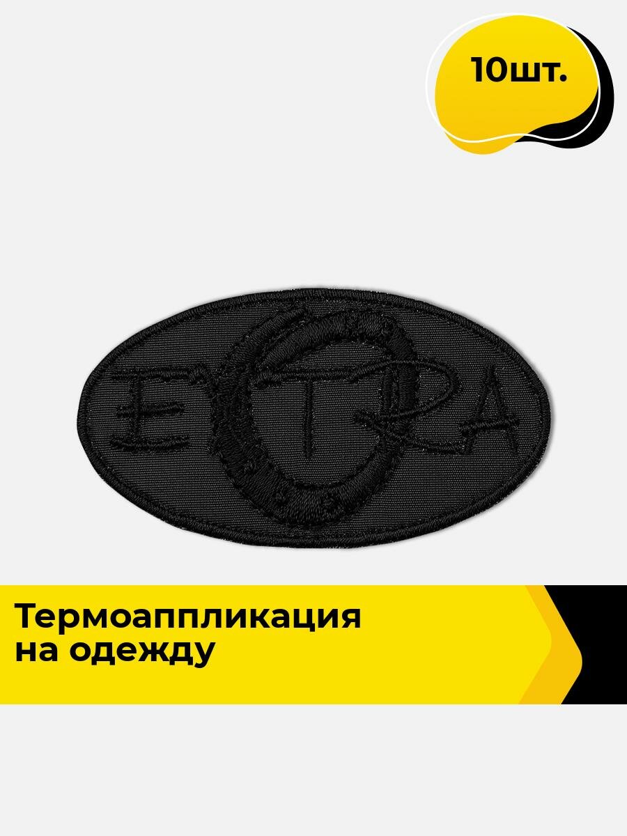 Термонаклейка аппликация на одежду, термонашивка 4.2х8.5 см, 10