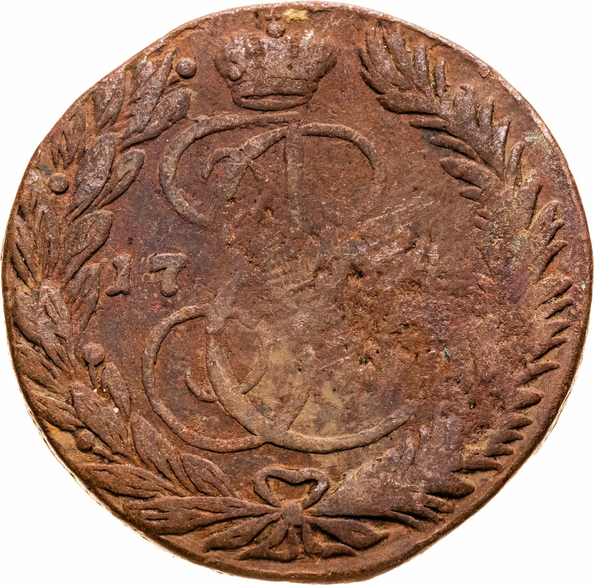 2 копейки 1764, Медь, в сохранности F