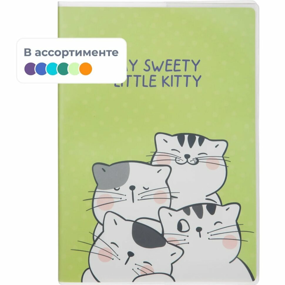 Тетрадь общая So Many Cats 64л B5, блок крем, клетка, пл. обл, в ассортименте, 1764783