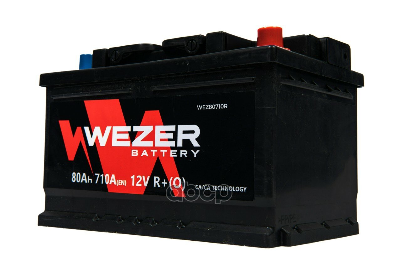 Аккумуляторная батарея! 80Ah 710A +справа 278/175/175 B13 WEZER арт. WEZ80710R