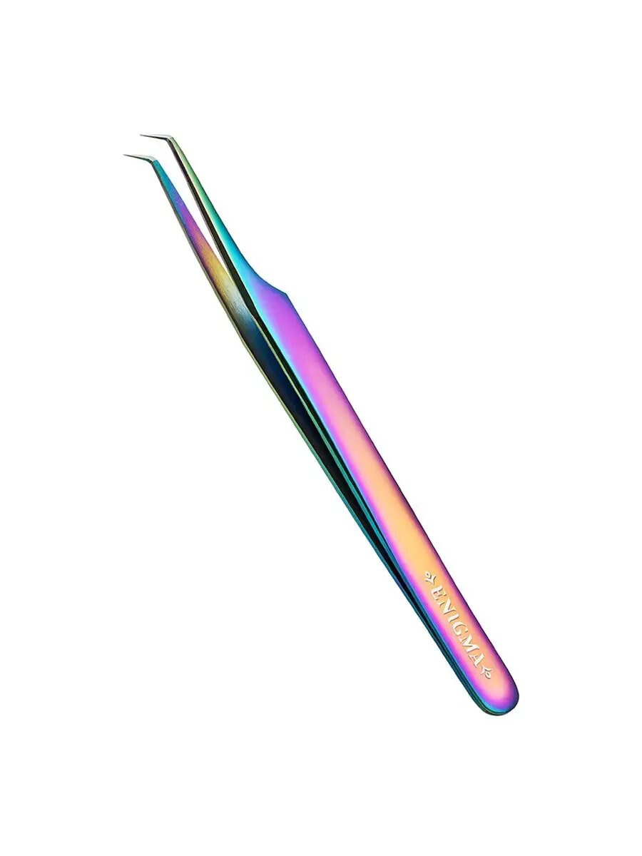 Пинцет ENIGMA Extra Sharp Mini-L, нержавеющая сталь, ручная заточка, для ресниц