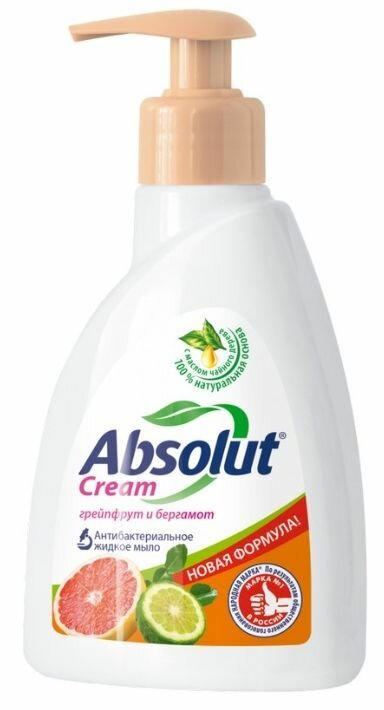 Absolut Жидкое мыло Deo effect Грейпфрут и бергамот, 250 мл