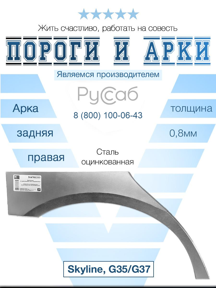 Арка правая для Infiniti G35/G37, Nisssan Skyline 2007-2014